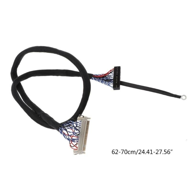 Прочный черный LVDS кабель с крючками для LCD, 620mm