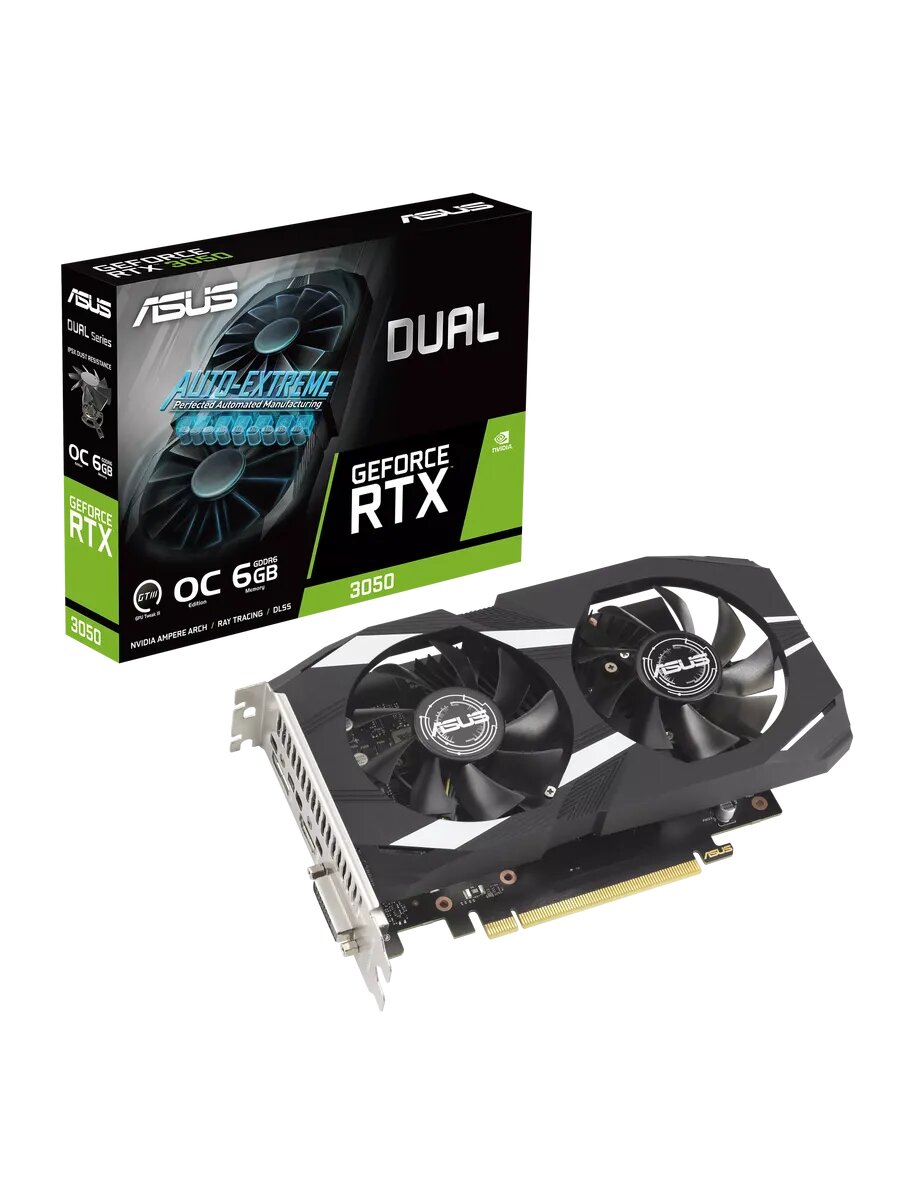 Видеокарта Asus Dual-RTX3050-O6G (90YV0K60-M0NA00)