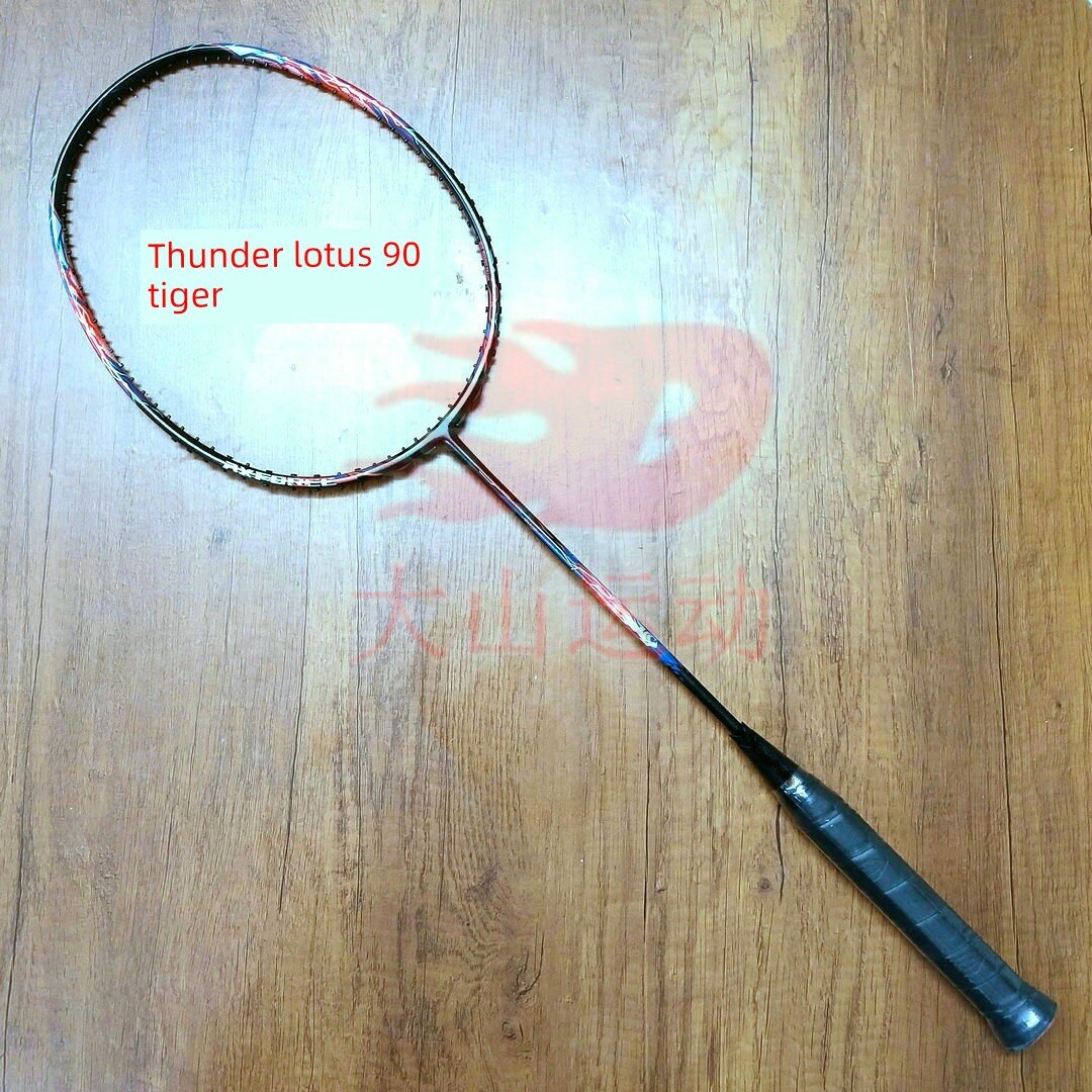 Thunderbolt AXFORCE 90 Tiger Теннисная ракетка для бадминтона 4U G5 Углеродное волокно с высокопрочной струной 22 фунта