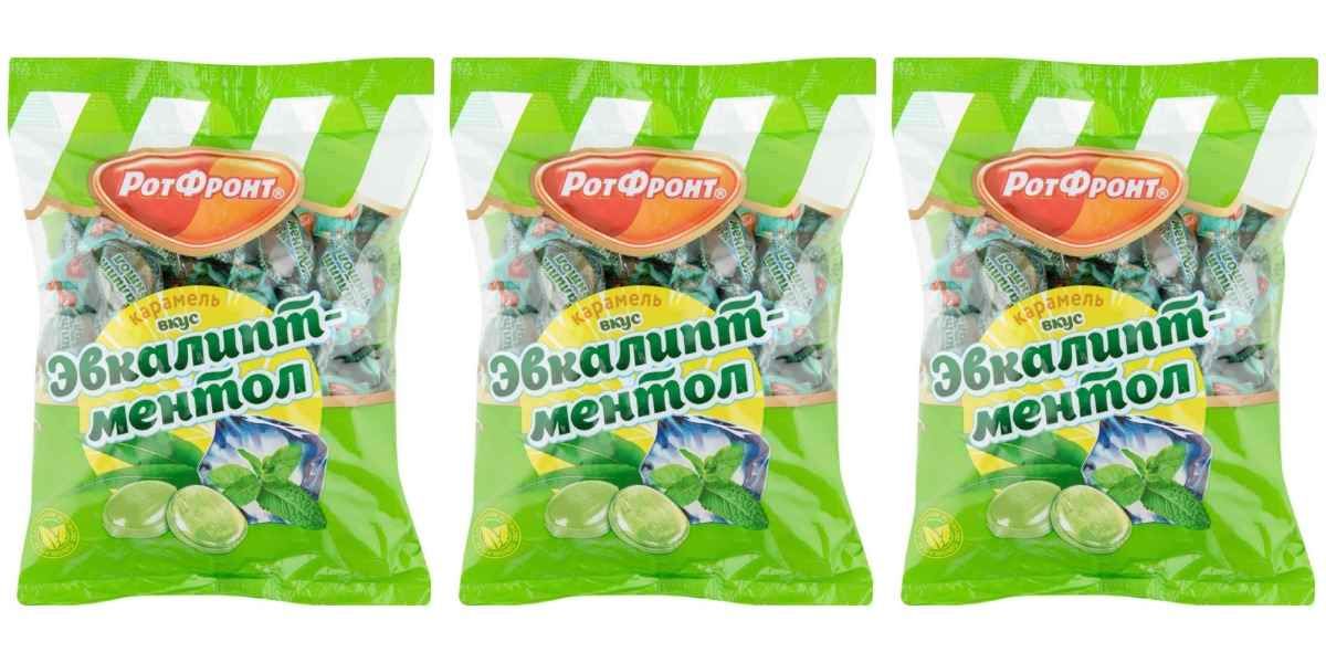 РотФронт Конфеты Эвкалипт ментол карамель 200 г, 3 шт