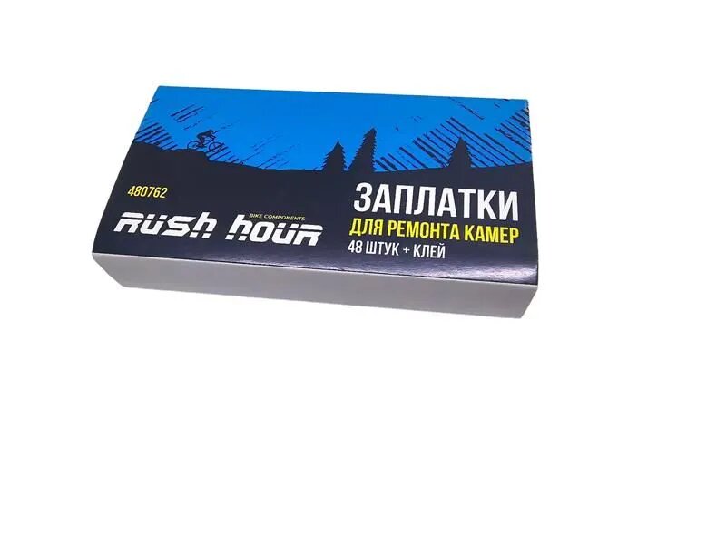 Заплатки для ремонта камер 48 штук + клей RUSH HOUR 480762