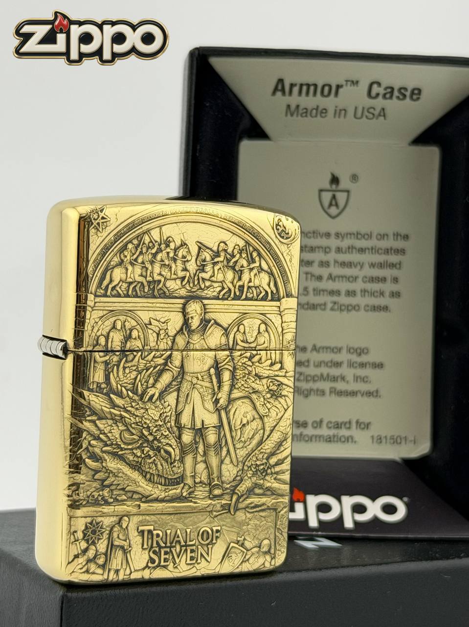 Бензиновая Зажигалка Zippo Рыцарь Семи Королевств — Игра престолов, Суд семерых, двусторонняя гравировка