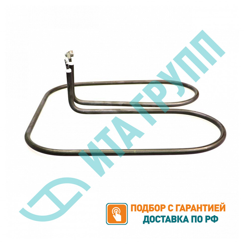 Набор 2 шт ТЭН 1200W для конфорки, нерж, D8мм, 278х283х90мм, клеммы под винт М4, КЭТ-0,09, Abat, 220V, KMТК1200
