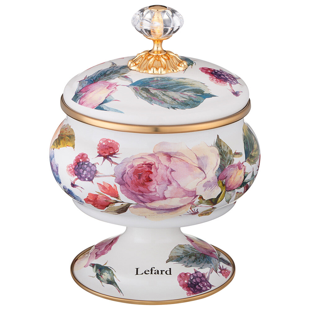 Сахарница на ножке lefard с крышкой, серия винтаж, 0,85л диаметр=14 см. Высота=19 см. KSG-950-708