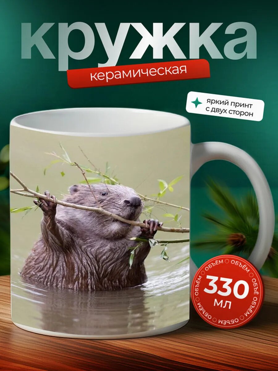 Кружка Бобр животное 6,
