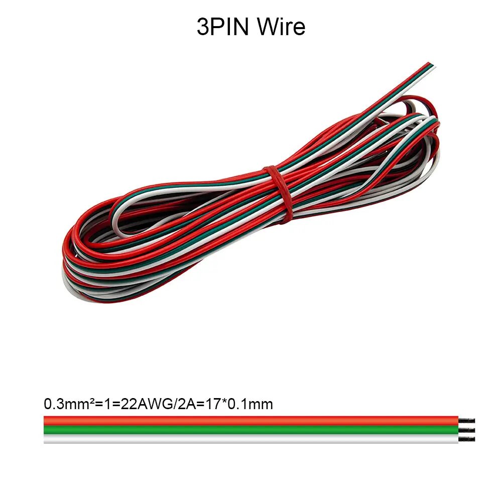 Провод 3PIN Wire, 5m, для светодиодной ленты