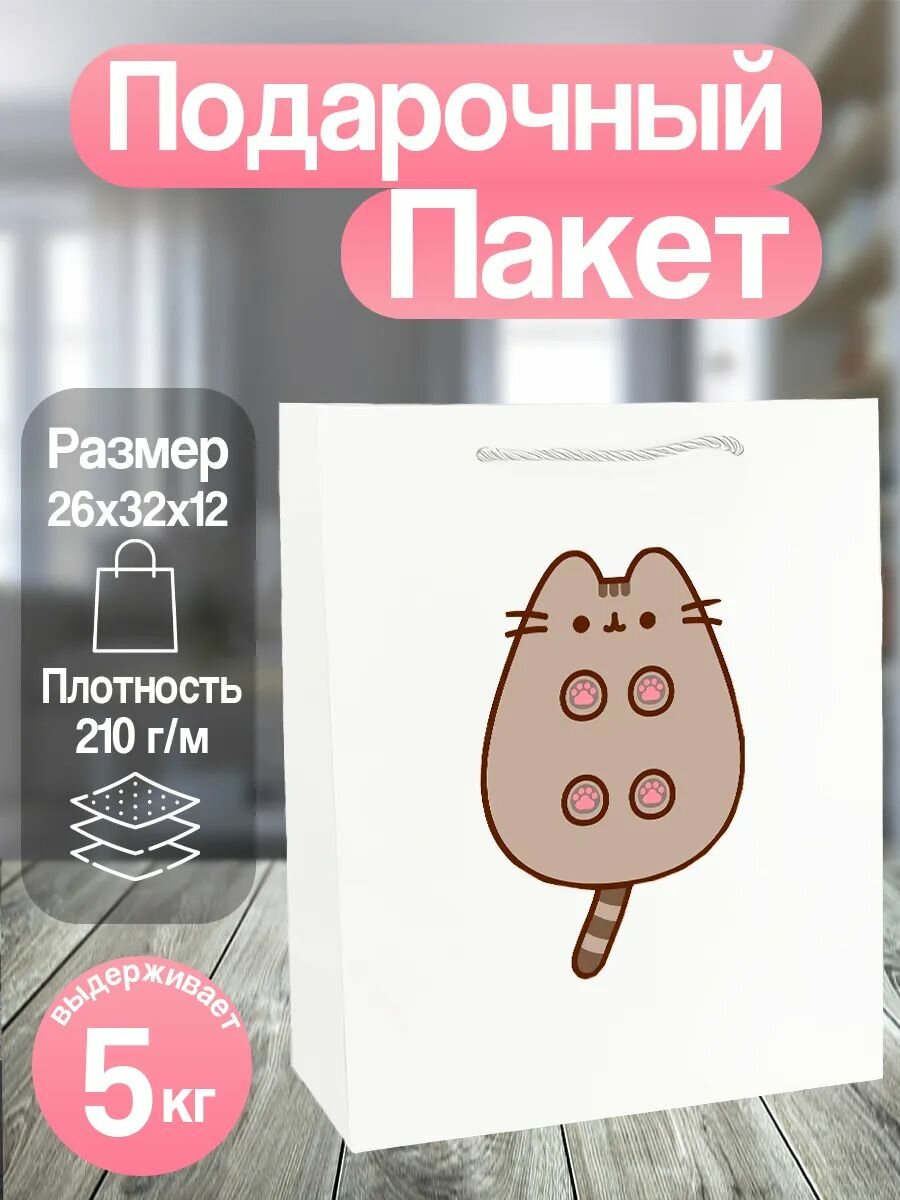 Пакет подарочный пушин кот