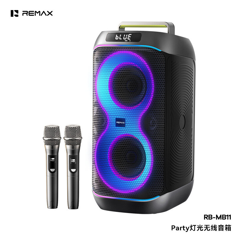 Беспроводная Bluetooth-колонка REMAX Party Lighting с двумя микрофонами и мощным сабвуфером является бестселлером за пределами страны.