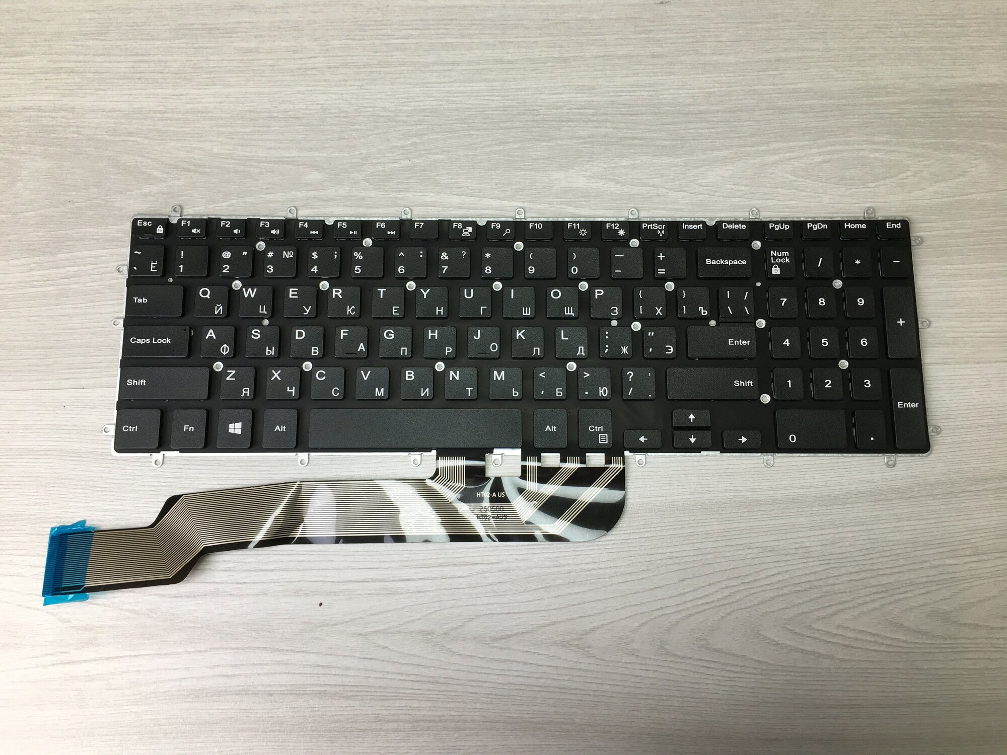 Клавиатура для ноутбука Dell Inspiron 15-5565, 15-5567, 15-5570, 15-7566, 15-7567, 17-5770, 17-5775, G3 15-3579, 15-3779 черная, без рамки, KBD-DE-82