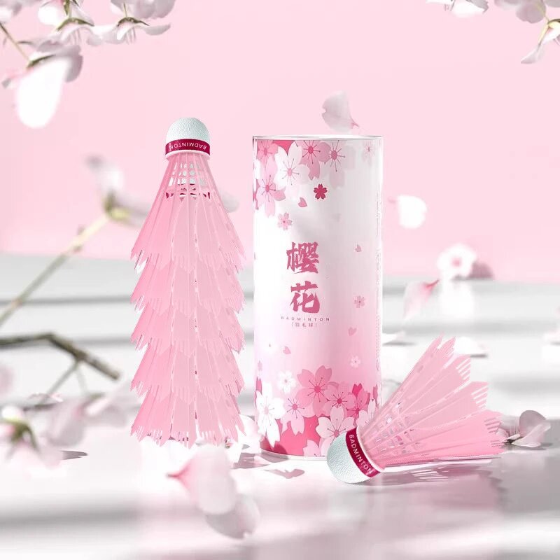 Пластиковые воланчики с розовыми вишнями 3pcs Pink Set