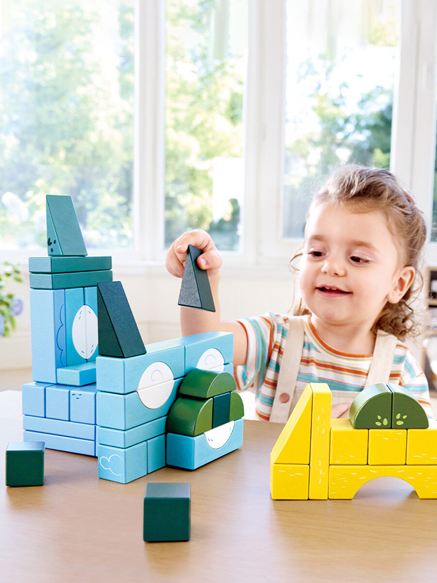 Игровой набор Hape "Кубики Пшеничное Поле", дерево, для детского творчества, от 2 лет