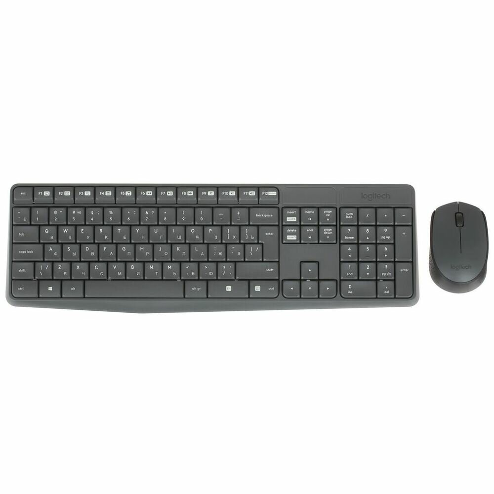 Клавиатура+мышь Logitech Wireless Combo MK235 Black