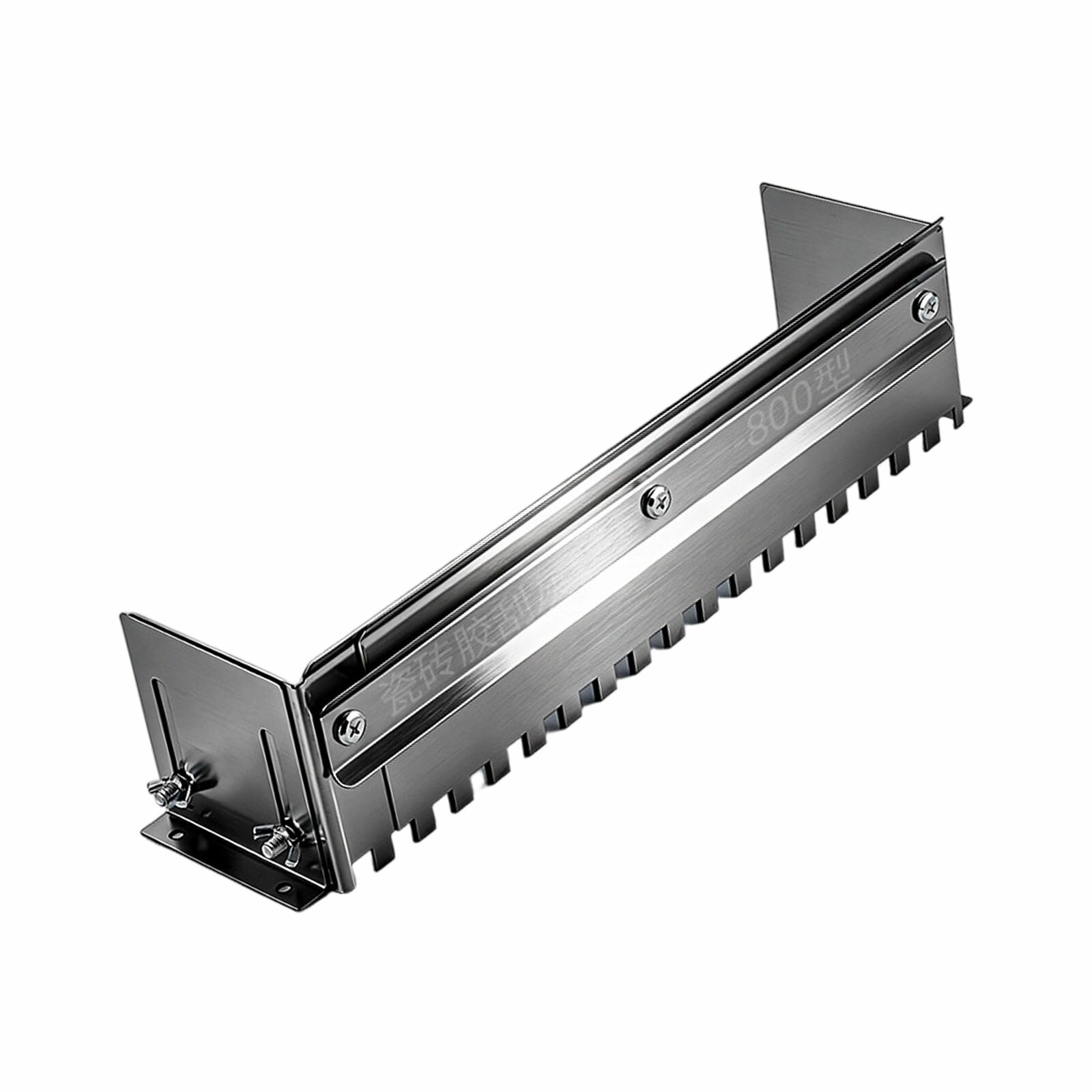 Регулируемый зубчатый шпатель из нержавеющей стали для плитки