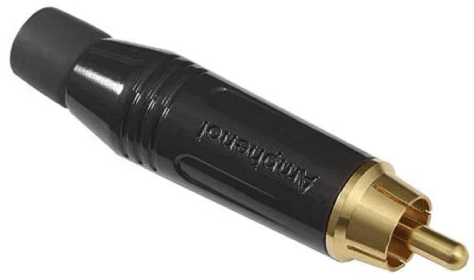 Amphenol ACPR-BLK кабельный разъем RCA, металлический корпус, позолоченные контакты, мягкий хвостовик, цвет черный