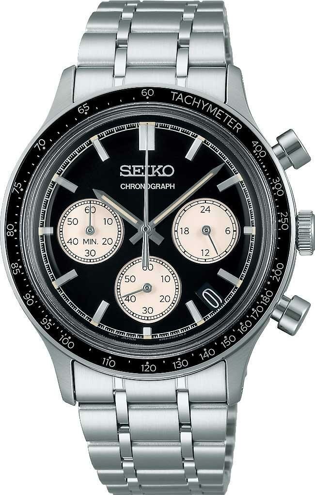 Наручные часы SEIKO, серебряный, черный — фото 1