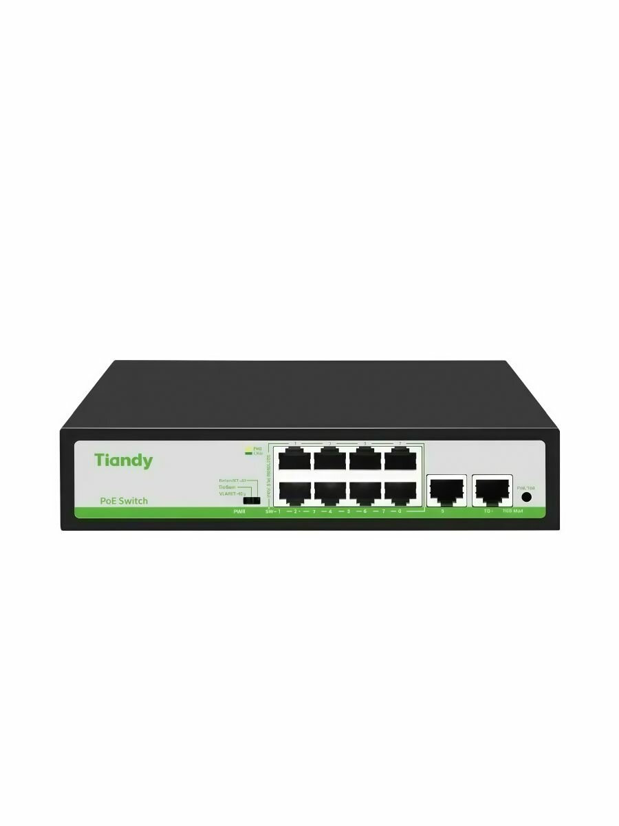 Коммутатор NVR сетевой 8 PoE + 2UpLink TC-P3S010 F/0820/AT/90