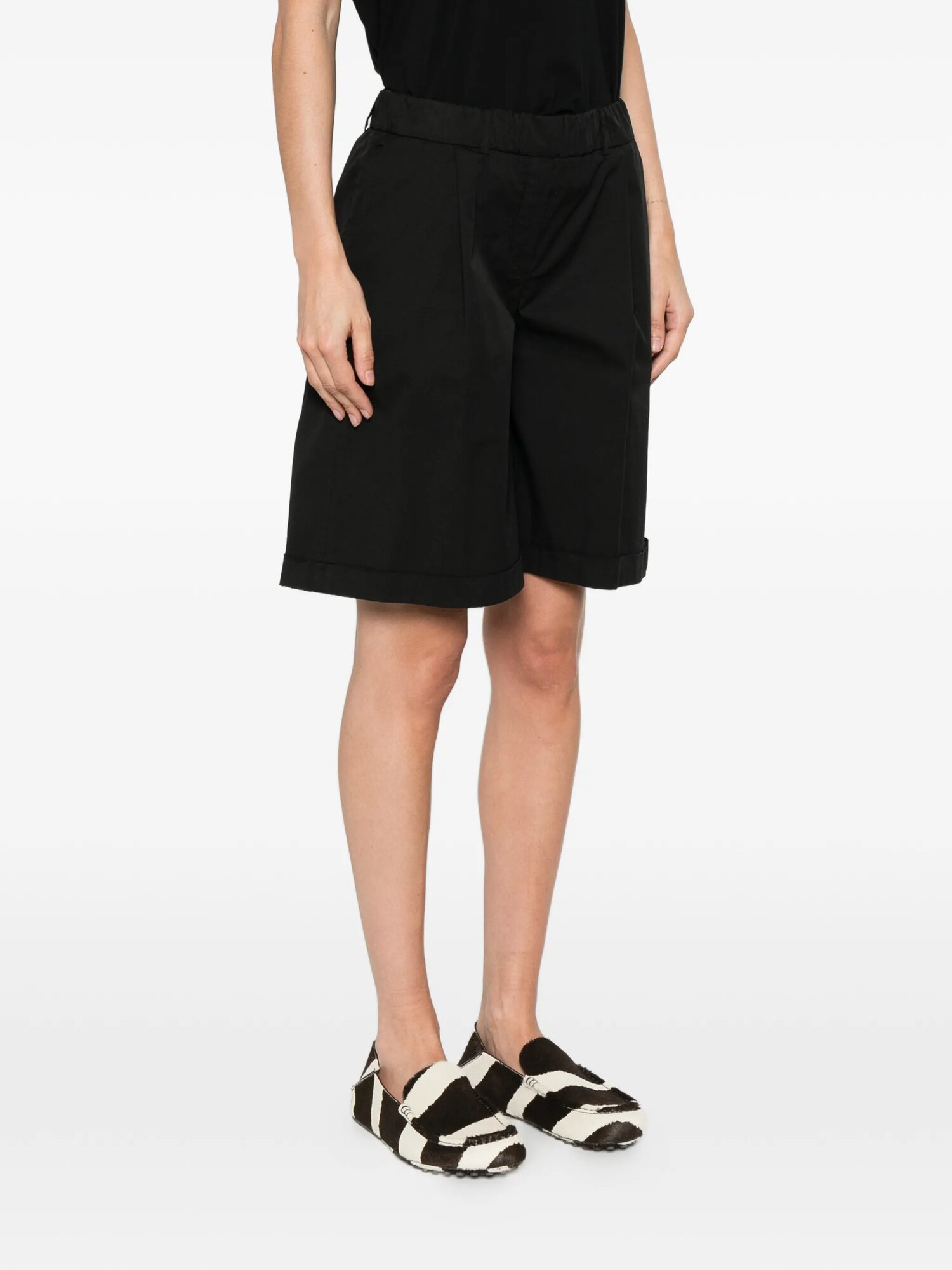 Шорты Via Masini 80 Turn-up shorts, размер 38, black/black — фото 1