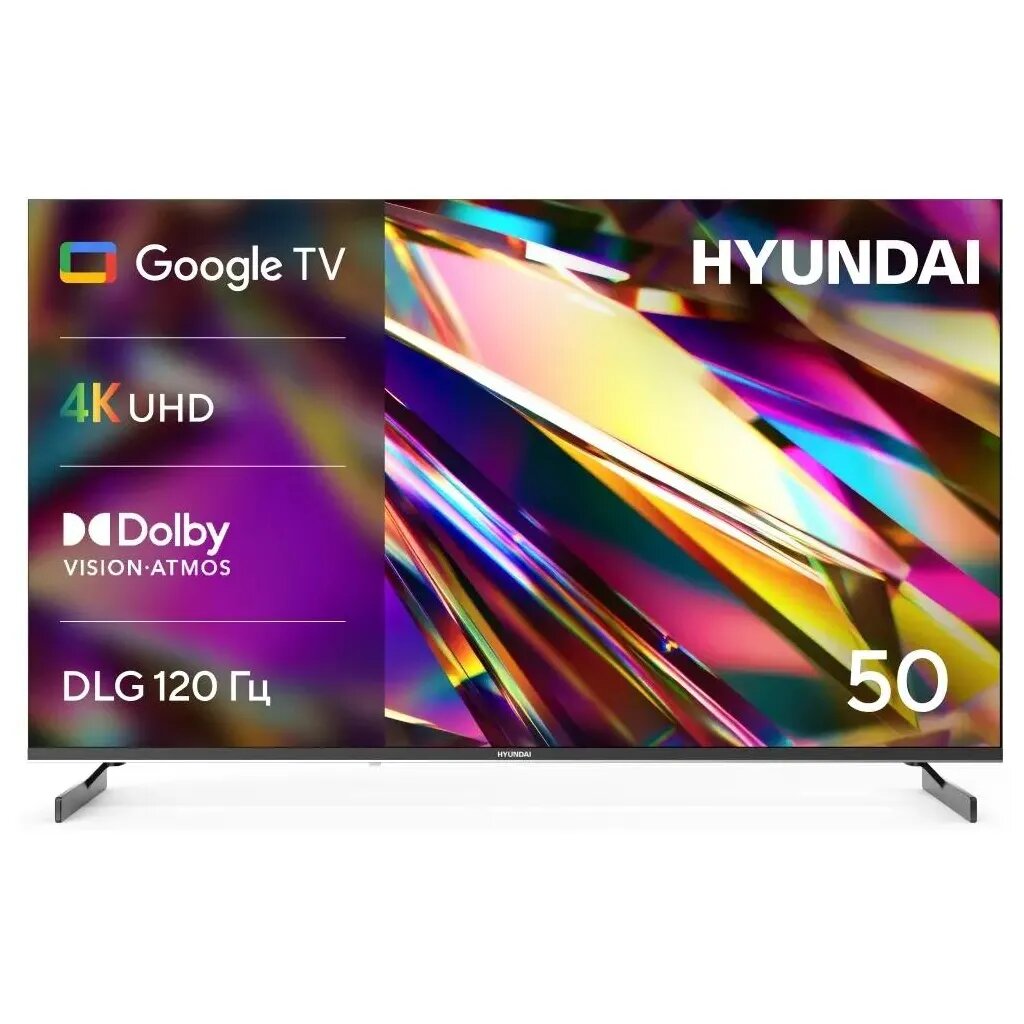 50" Телевизор Hyundai H-LED50BU7011 4K Ultra HD, смарт ТВ, Google TV, черный