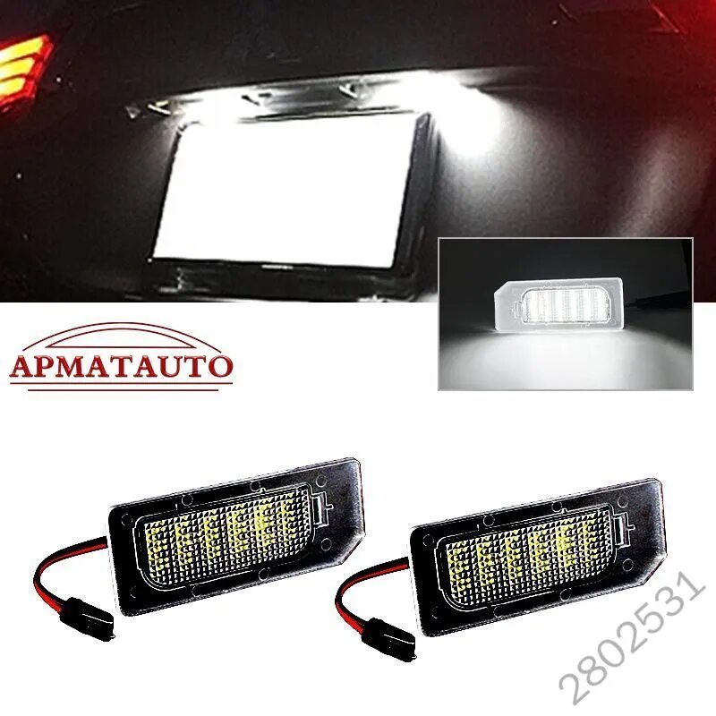 APMATAUTO Лампа автомобильная W5W/T10, W5W, 2 шт. арт. Светодиодная подсветка номерного знака OEM #8341A132 для Mitsubishi ASX 2010 2011 2012 2013 2014 2015 2016-2020