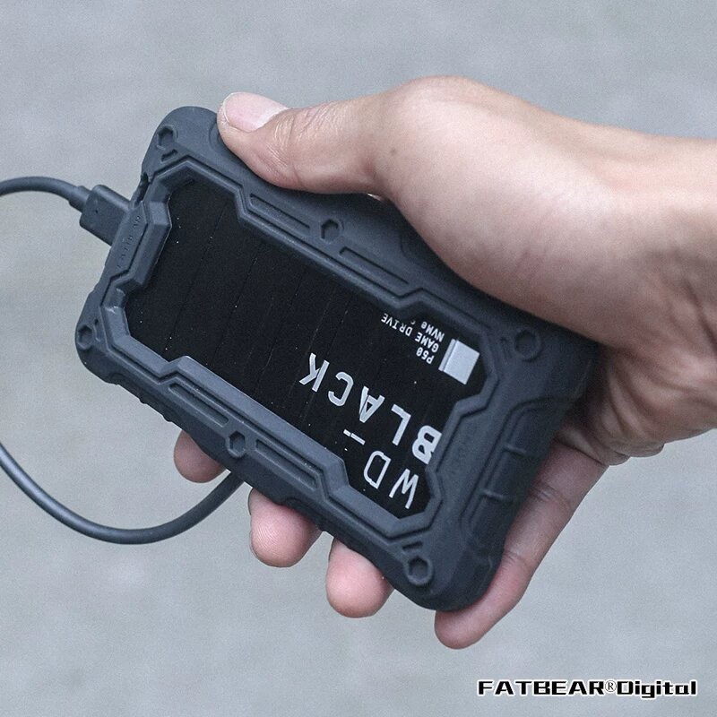Защитный чехол Western Digital WD_BLACK P50 SSD внешнего диска - Смоки Блэк тактический силиконовый амортизирующий чехол
