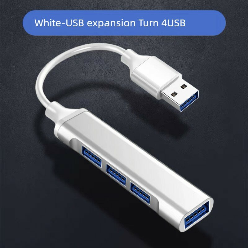 0,1 м Type-C в USB разветвитель для передачи файлов, подключения мобильных жестких дисков и USB-накопителей с серым