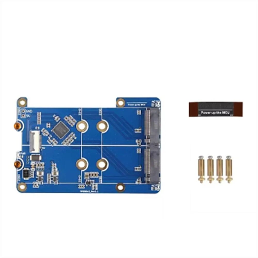 Для Pi5 Double 5 PCIe To M.2 NVMe Dual SSD Адаптерная Плата
