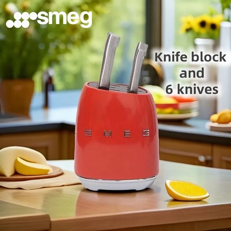 Smeg Набор ножей для резки сыра, 6 предметов, красный