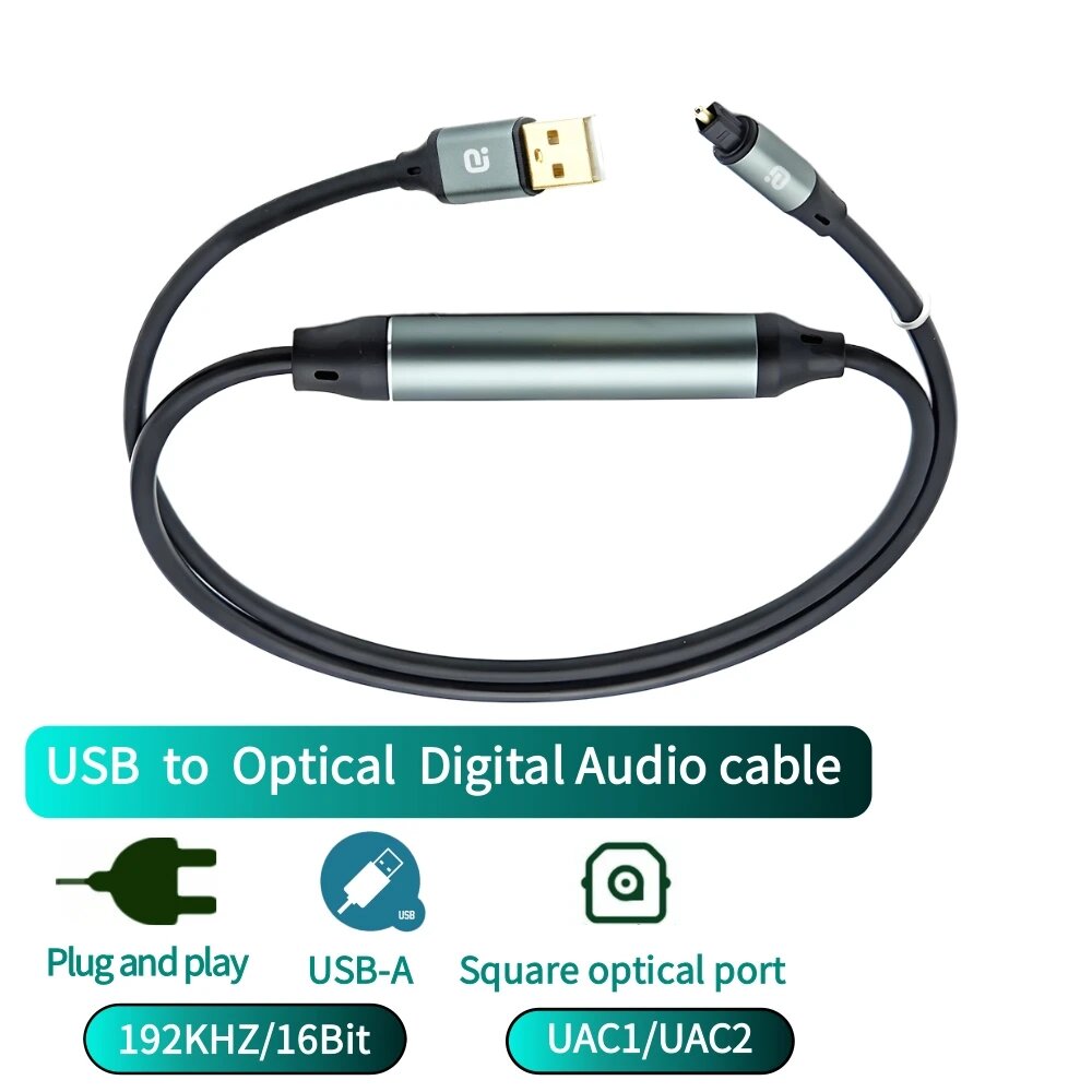 AYINO Оптический аудиокабель USB-A - TOSLINK 1.2M