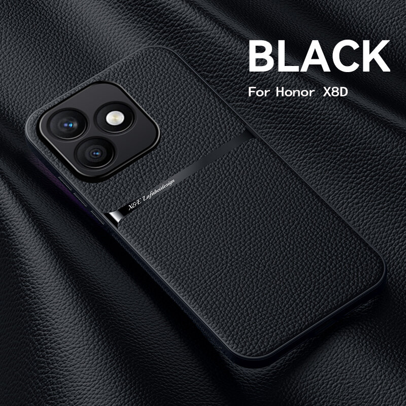 Чехол Для Honor X8D/Хонор X8D, soft touch, чехол-кардиомонитор, искусственная кожа, поликарбонат (PC), защита камеры, ударопрочный, усиленные углы, Honor, Honor X8D, black,