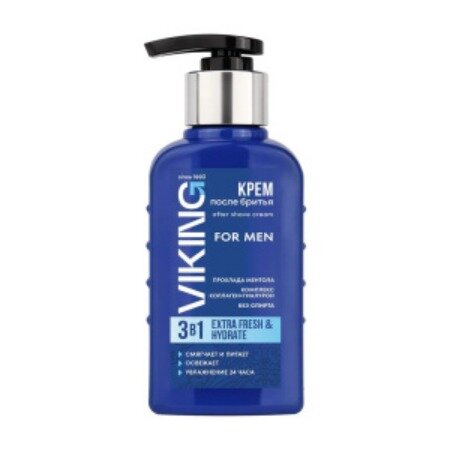 Крем после бритья Викинг 3 в 1, "EXTRA FRESH & HYDRATE", увлажнение, 200 мл