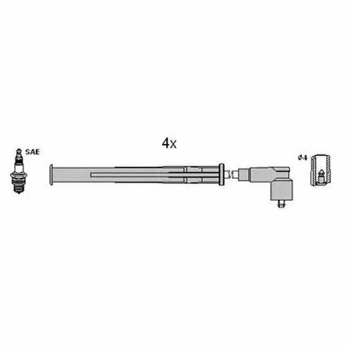 Комплект проводов зажигания HUCO 134956 Renault