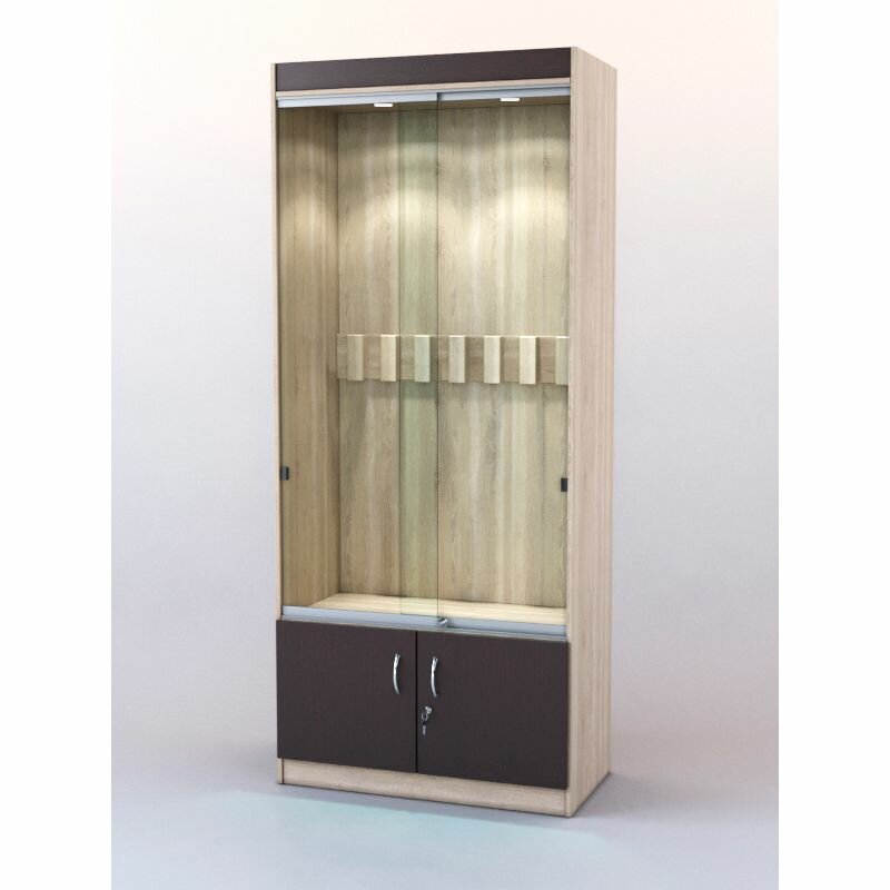 Витрина для оружия №1, Дуб Сонома и Дуб Венге. Производитель товара - компания Westcom.