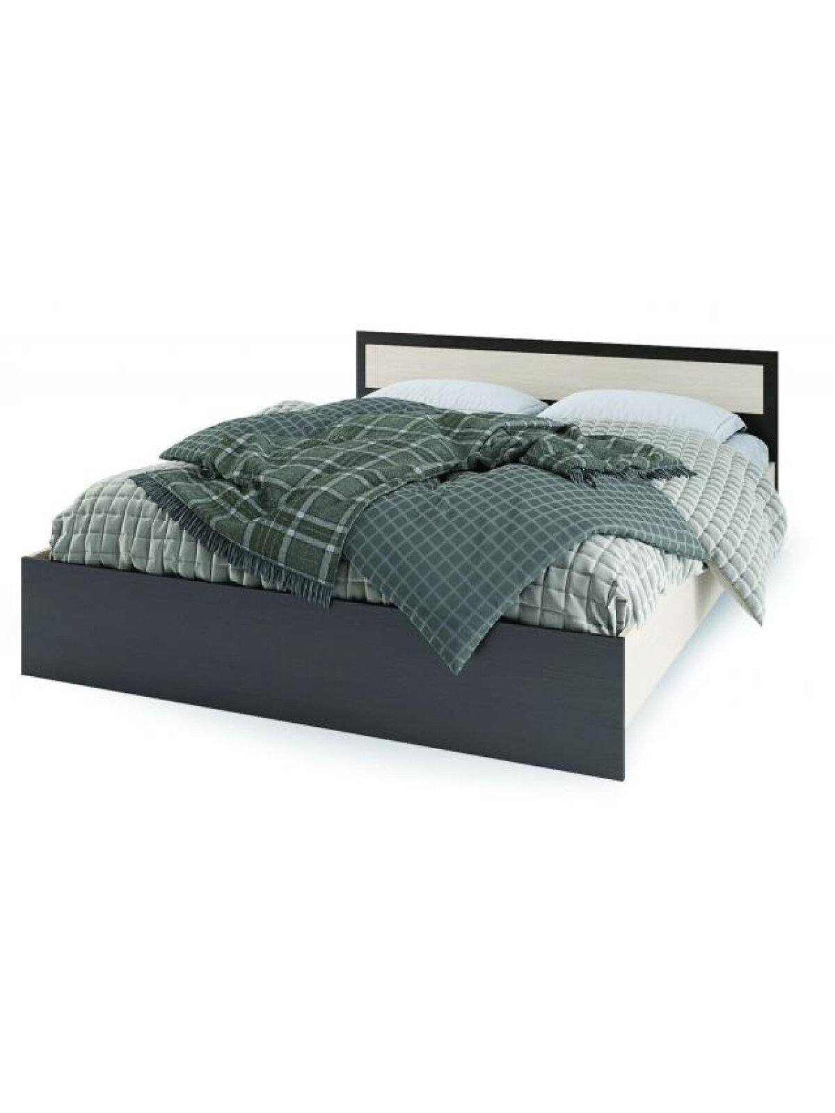 Двуспальная кровать "Гармония КР 601 венге" Huge Mebel. Ширина 1652 Высота 2032. Кровати