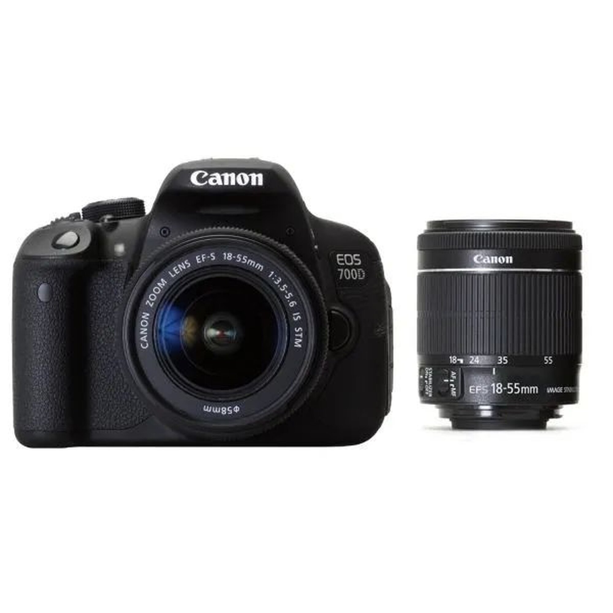 Фотоаппарат Canon EOS 700D Kit, с объективом EF-S 18-55mm, сенсорным экраном, черный