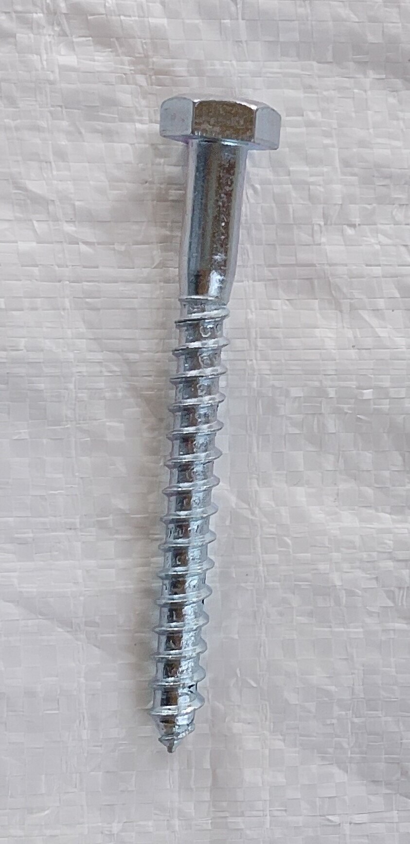 Шуруп - глухарь для деревянных лаг и реек с шестигранной головкой D 10 х 100 мм. в комплекте 5 штук.