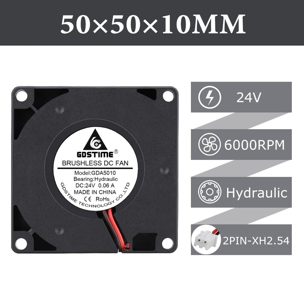 Вентилятор Gdstime GDB5010 50x50x10mm 24V
