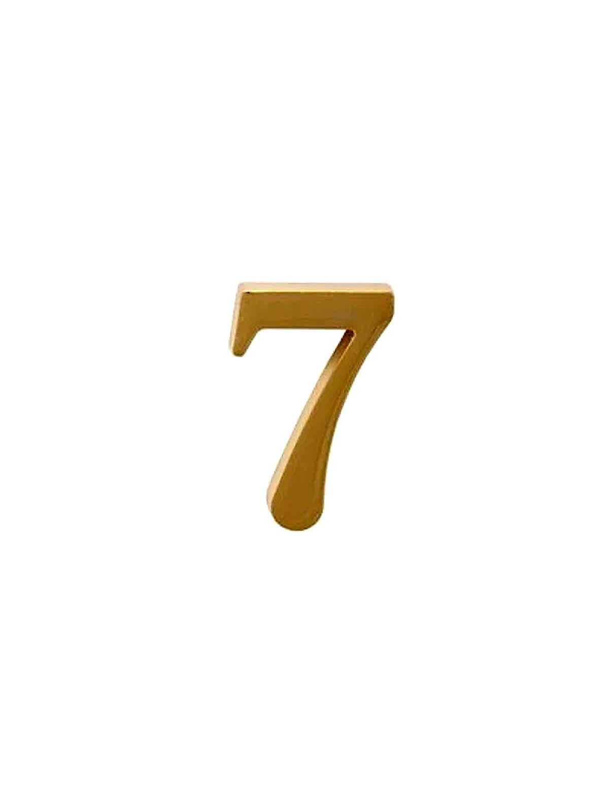 Цифра дверная BRANTE "7" на клеевой основе золото, для нумерации