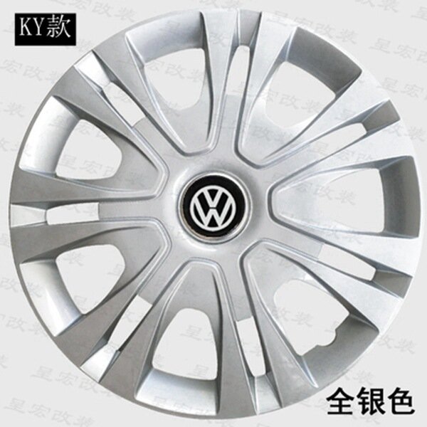 Колпаки на колеса Volkswagen R14 комплект 4 шт. - Черный/Серебристый