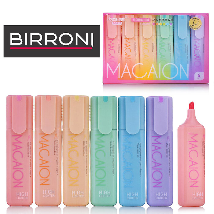 Набор маркеров-выделителей BI-07-012 (6 цветов в наборе) универсальный