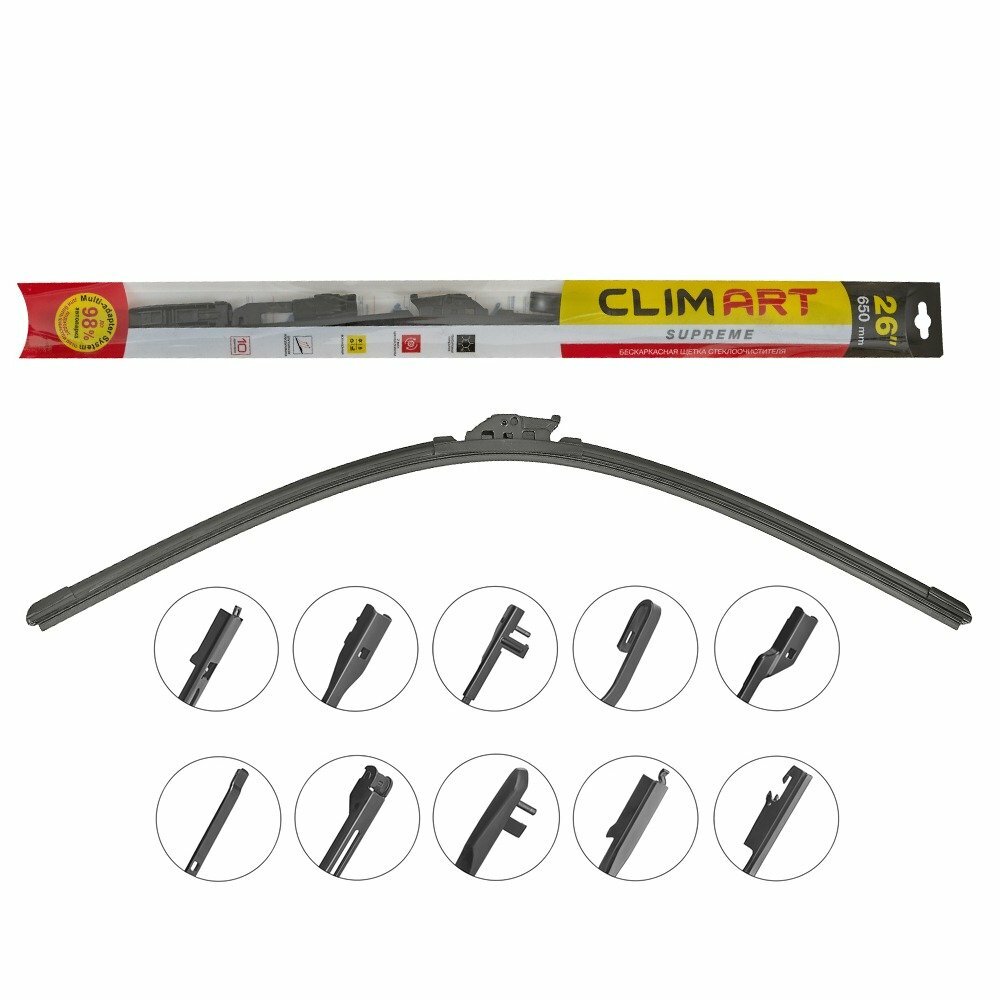 Щетка стеклоочистителя CLIM ART SUPREME бескаркасная 650 мм cla00026