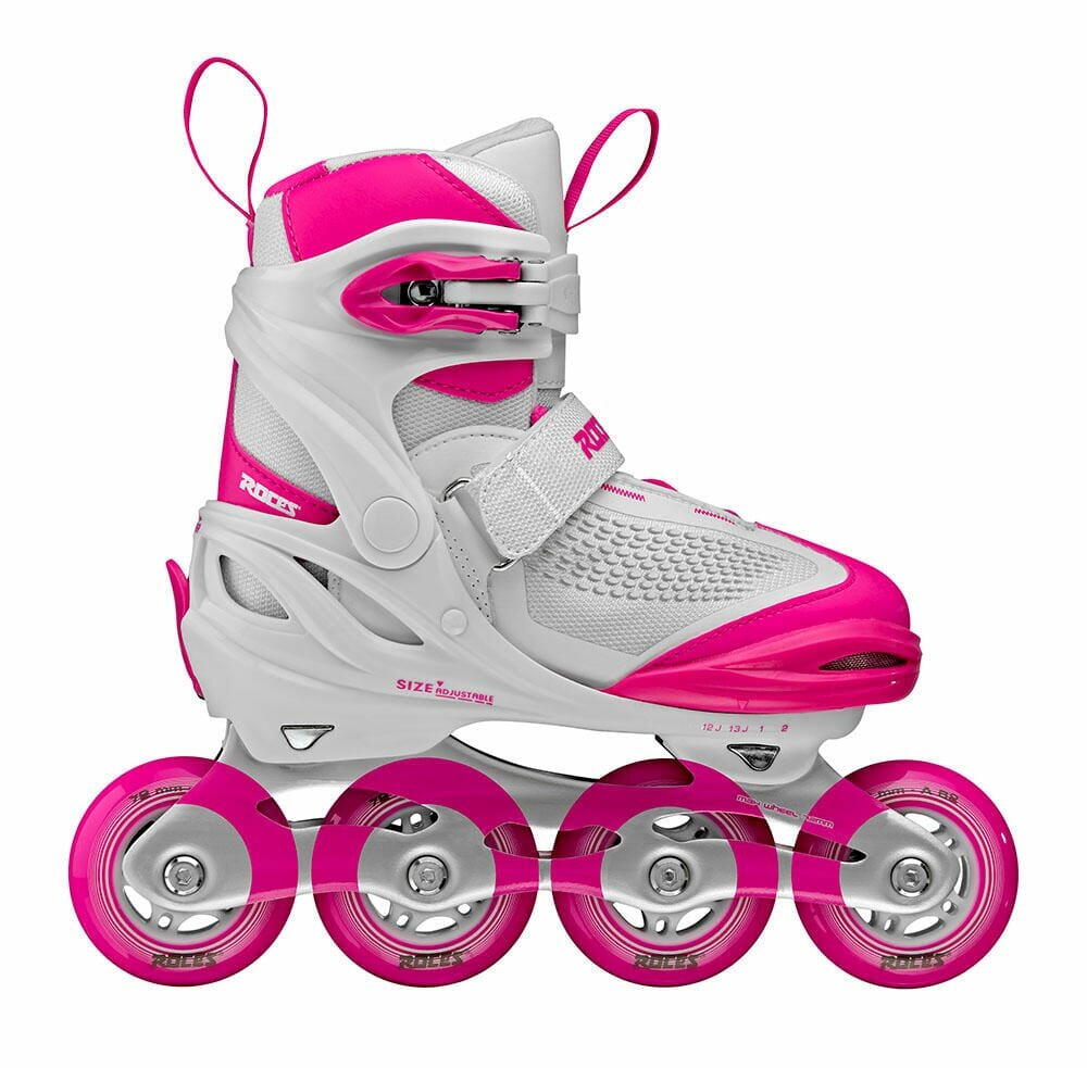 DECATHLON ролики Roces Moody X Girl TIF, регулируемые, белый, розовый, размер 36/40