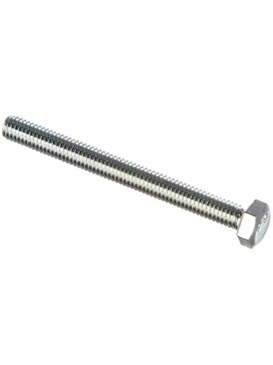 Болт DIN933 M6х50 полная резьба шестигранная глова класс прочности 5.8 покрытие цинк код DIN933-М6х50 Крепдил