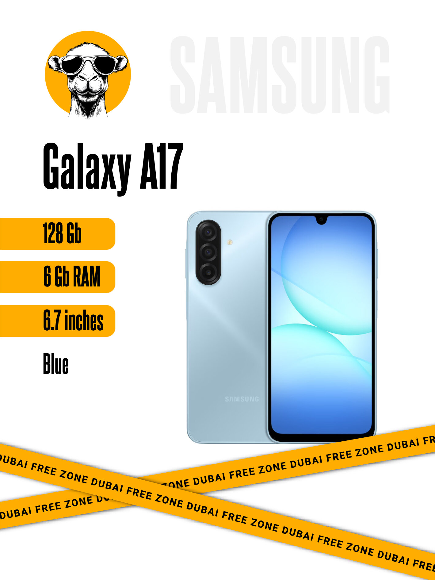 Смартфон Samsung Galaxy A17 6/128Gb Blue/Синий.