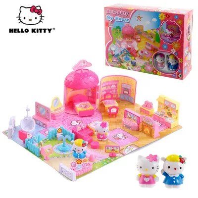 Кукольный домик Hello Kitty My House Playset KT50021 для девочек, набор игрушек с мини-мебелью, идеальный подарок на
