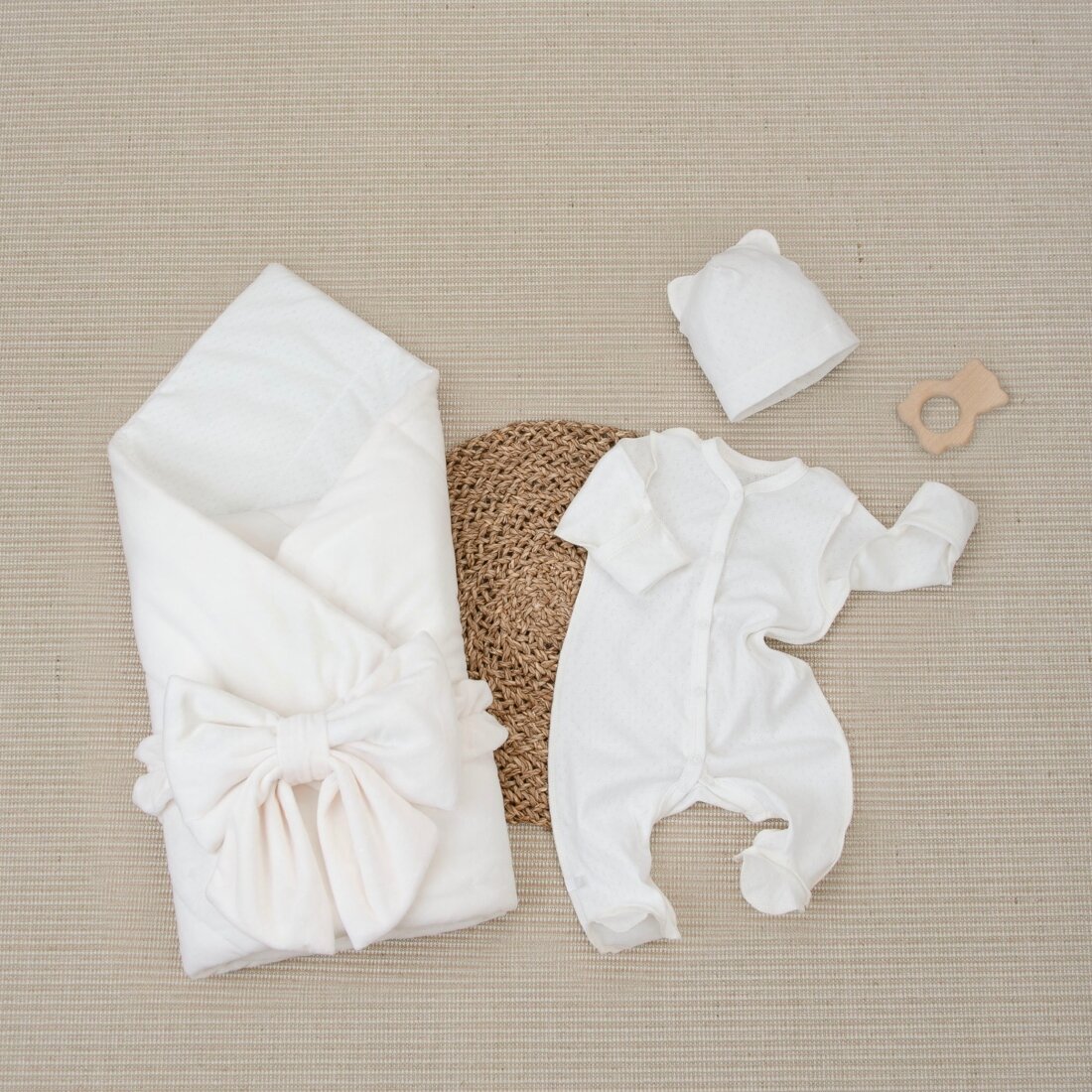 Комплект на выписку 4 предмета "Классика", лето, сахар