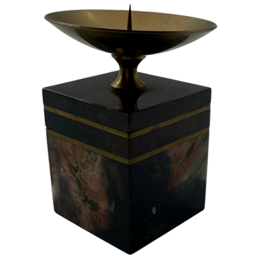 Подсвечник "Элегия", 6 см, яшма, 1990-2000 гг, Урал, Россия