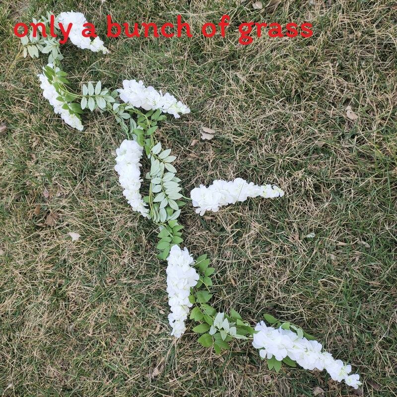 Ткань виноградная лоза вистерия с яркими цветами для домашнего и праздничного оформления, белый