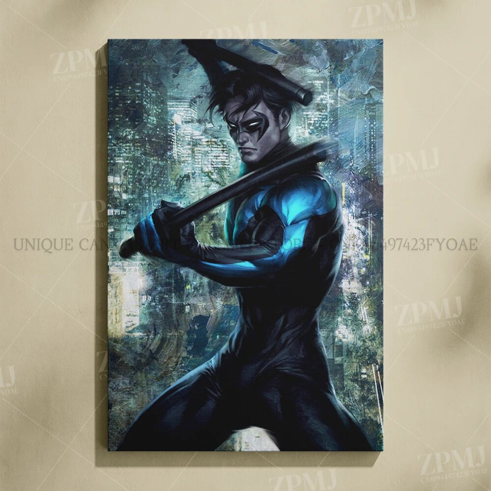Плакат Nightwing, темно-синий, 50x75cm, dc1-35