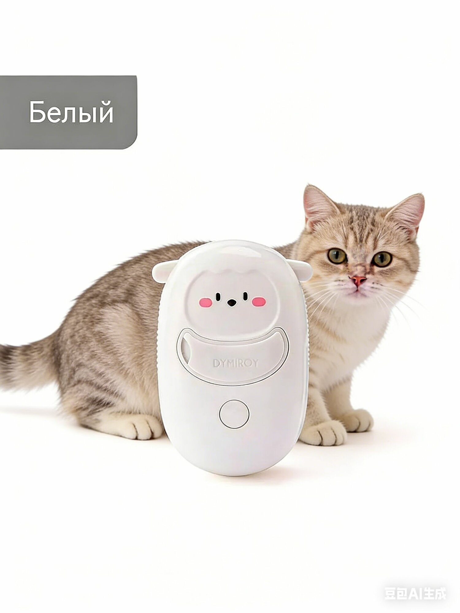 Паровая щетка для кошек, чесалка, расческа, Массажная расческа для кошек и собак, белое