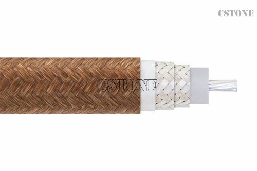 Гибкий RG225 коаксиальный кабель двойной экранированный с Brown PTFE (FG) оболочка